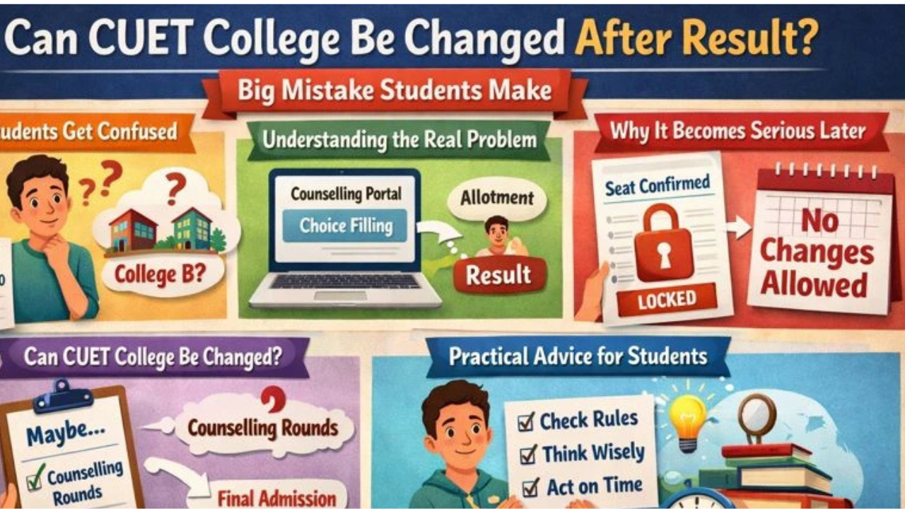 Can CUET College Be Changed After Result? Big Mistake Students Make ...